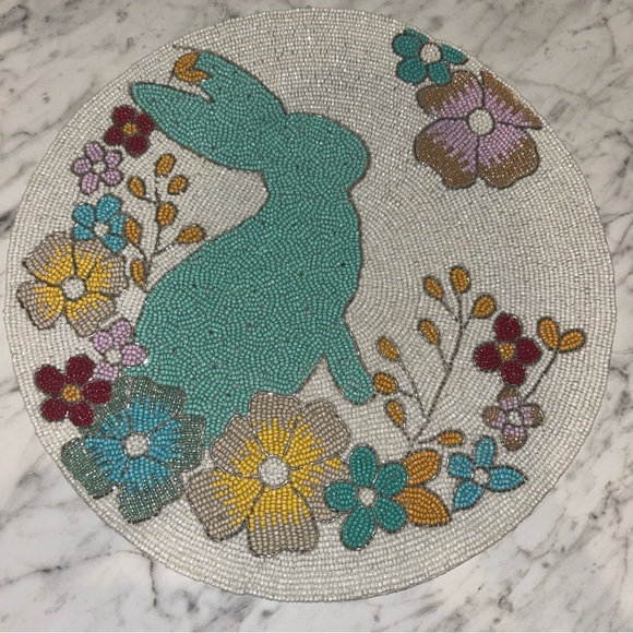 Rachel Zoe | Dining | New Set Of 2 Rachel Zoe Easter Floral Bunny ...